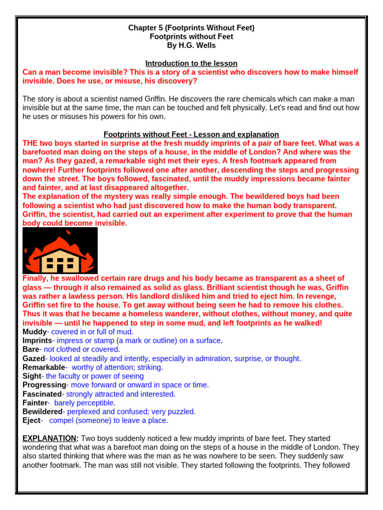 Ch 5 (Footprints Without Feet) | PDF | The Invisible Man