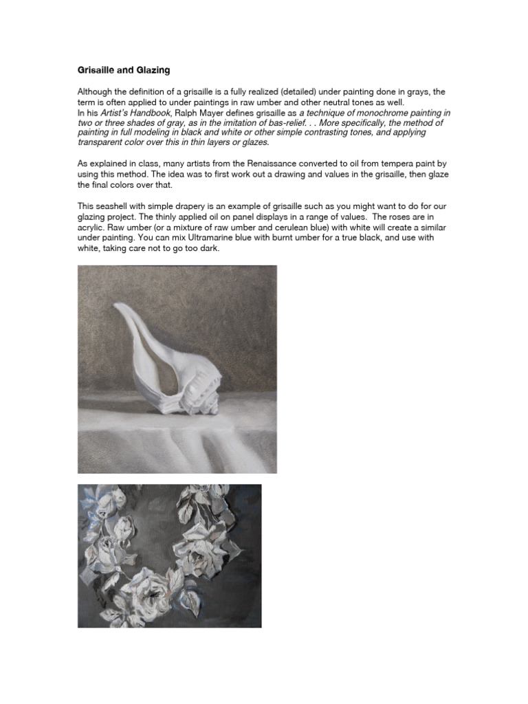 Grisaille & Glazing Techniques Guide | PDF