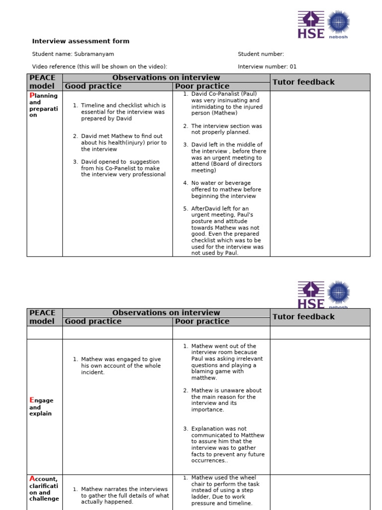 INV Inv Ass Form Template - 2 | PDF | Cognition