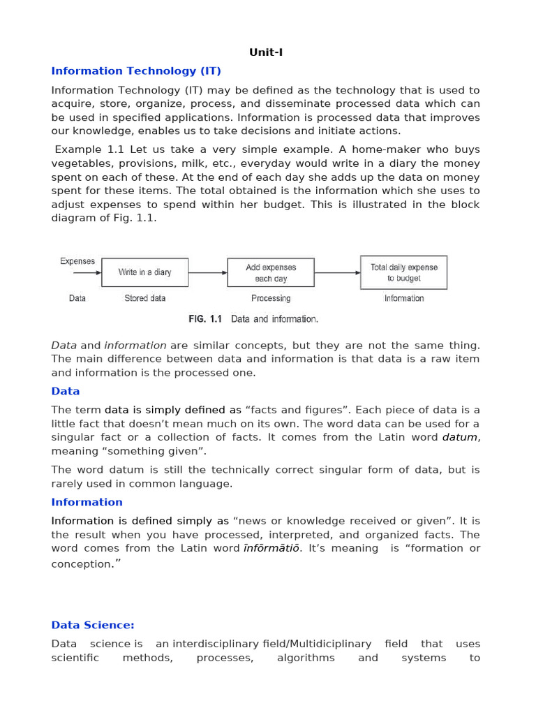 Data Science - i | PDF | Computer Memory | Computer Data Storage