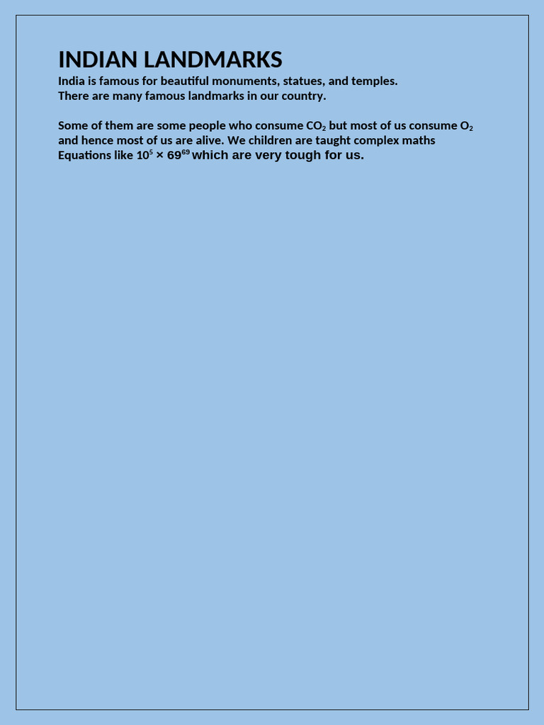 Indian Landmarks | PDF