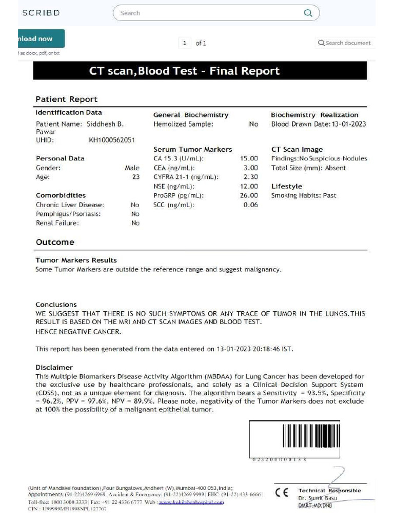Lung Cancer Report Sample High en PDF Biomarker Cancer 12-25-2024!10!04 ...