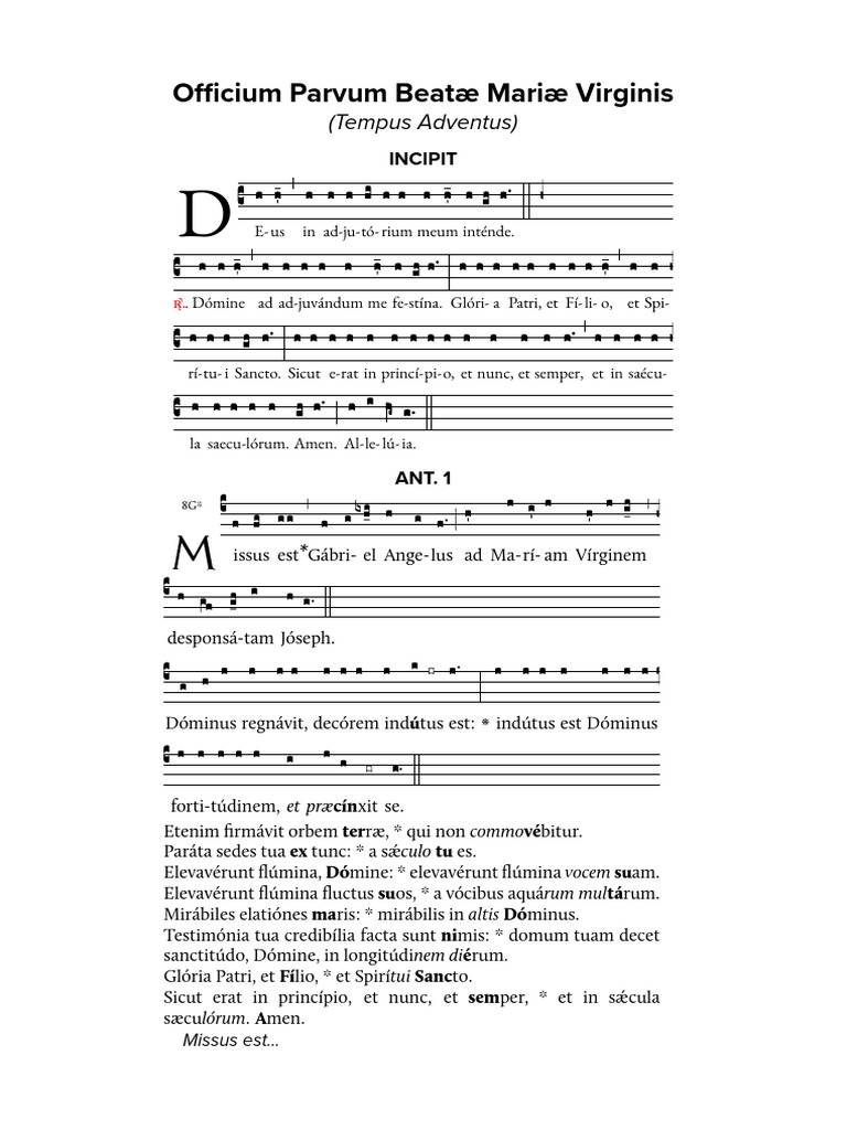 Officium Parvum TA | PDF