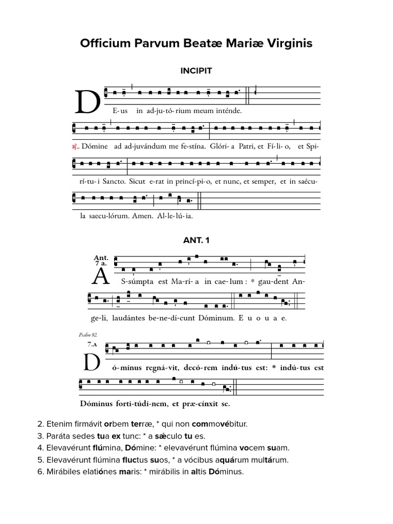 Officium Parvum | PDF