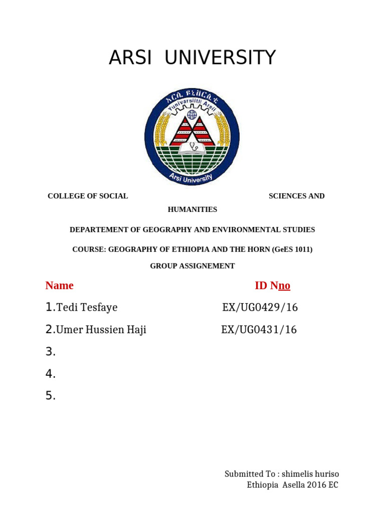 Arsi University Ass | PDF