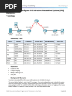 5.4.1.2 Packet Tracer Configure IOS Intrusion Prevention System IPS Using CLI | PDF | Service ...