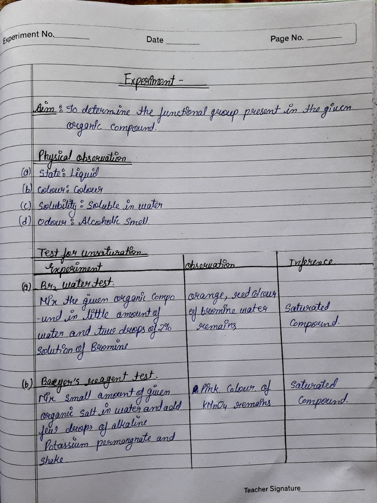 Chemistry Practicals | PDF