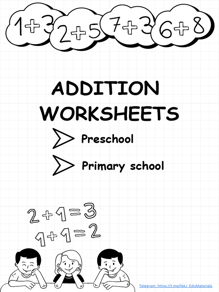 Preschool Addition Worksheets Sets | PDF