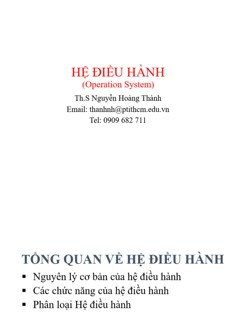 Bai 01-T NG-QUAN-V - H - I U-HANH | PDF
