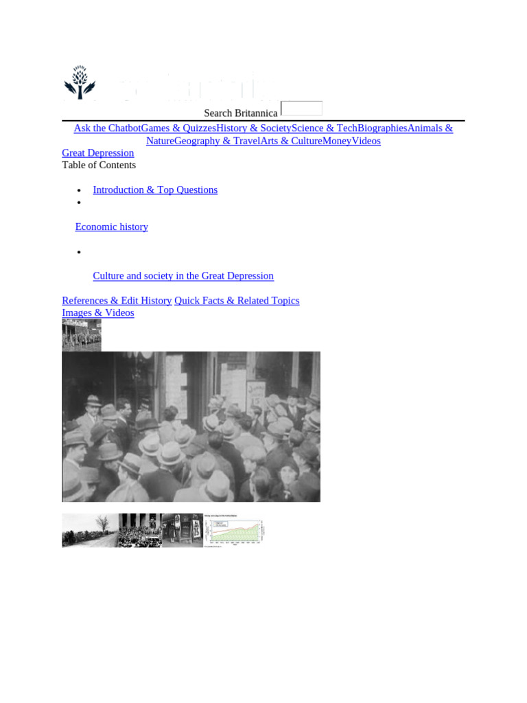 The Great Depression | PDF | Recession | Great Depression