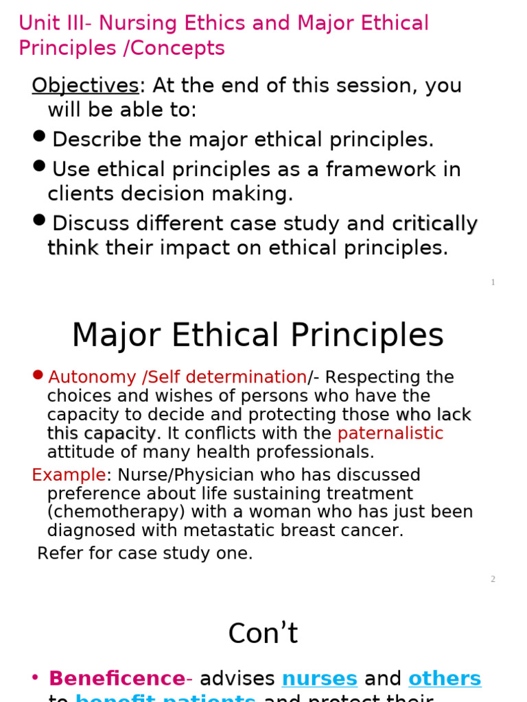 Nursing Ethics and Key Principles | PDF | Medical Ethics | Informed Consent