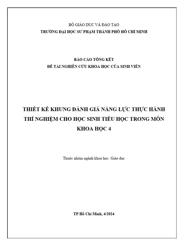 Cấu Trúc Đề Tài Nckh 2024 | PDF