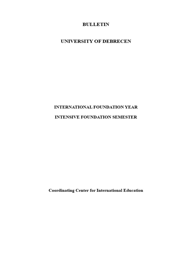Bulletin Foundation 20232024 | PDF | Force | Academic Degree