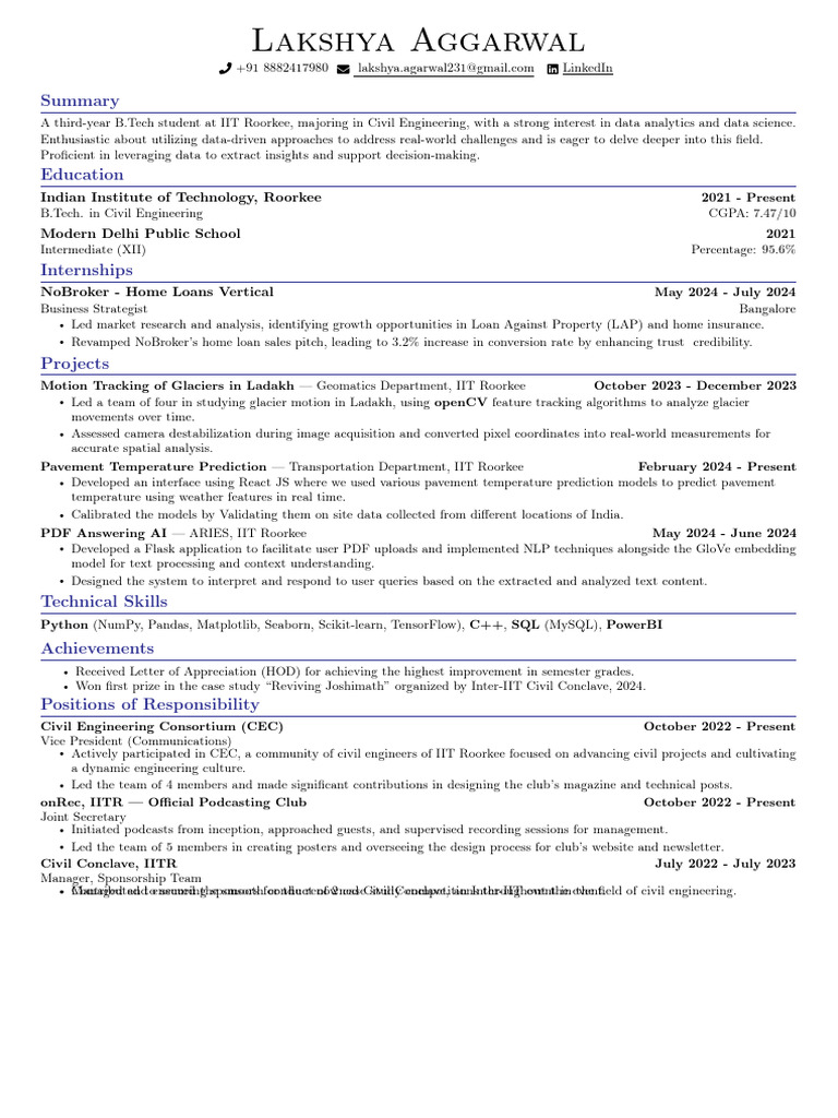 AlgoUniversity_Student_Resume_Template | PDF | Information Science ...