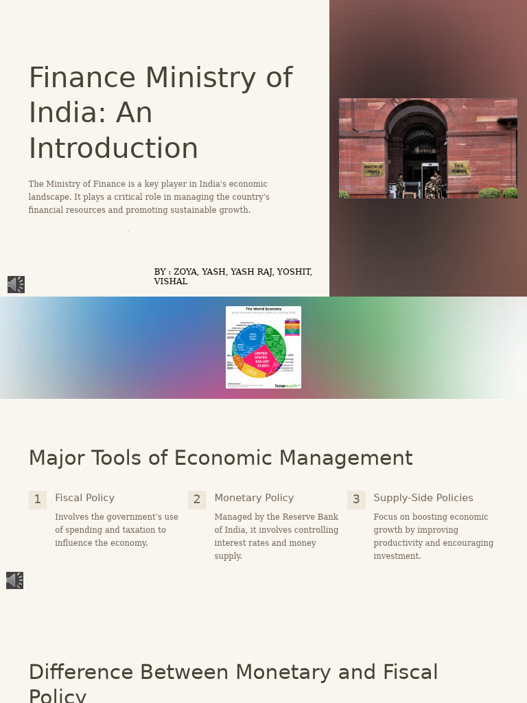 Finance Ministry of India an Introduction[1] | PDF | Fiscal Policy | Taxes