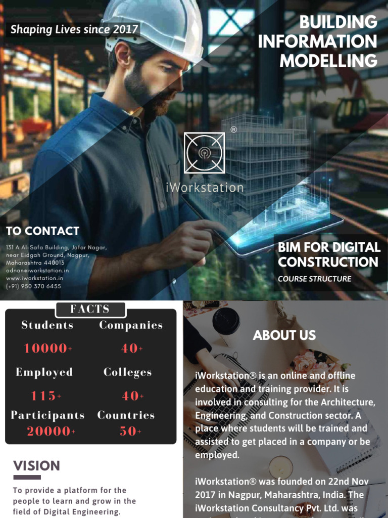 IWorkstation - Course Brochure v11 | PDF | Building Information Modeling | 3 D Modeling