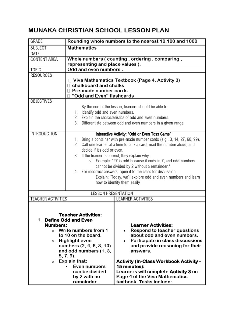 MCS, MATHEMATICS, Even and Odd Numbers | PDF | Learning | Education Theory