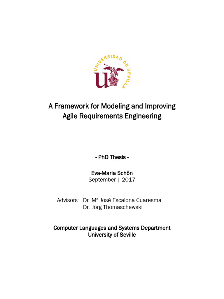A Framework for Modeling and Improving Agile Requirements Engineering | PDF | Agile Software ...