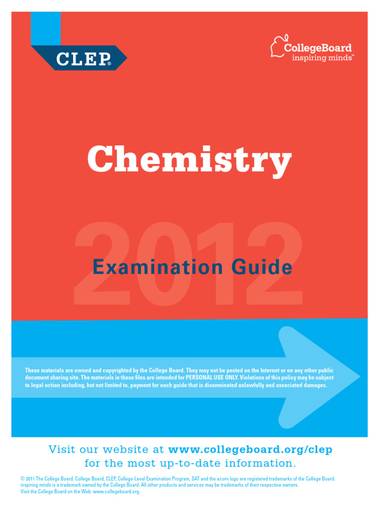 CLEP Chemistry | PDF | Chemical Reactions | Chemical Bond