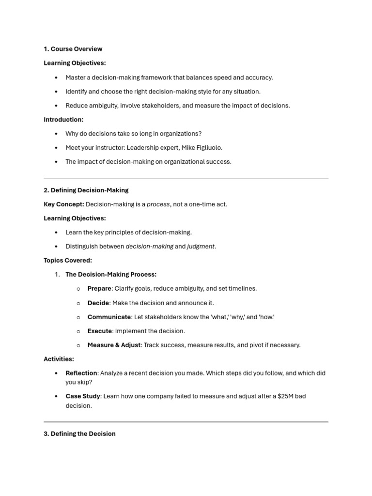 Section 9 Decision Making | PDF | Decision Making | Risk
