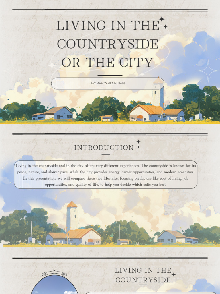 Countryside vs. City Living: A Comparison | PDF