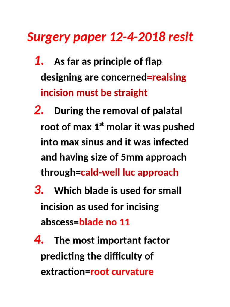 surgery anns | PDF | Clinical Medicine | Medical Specialties