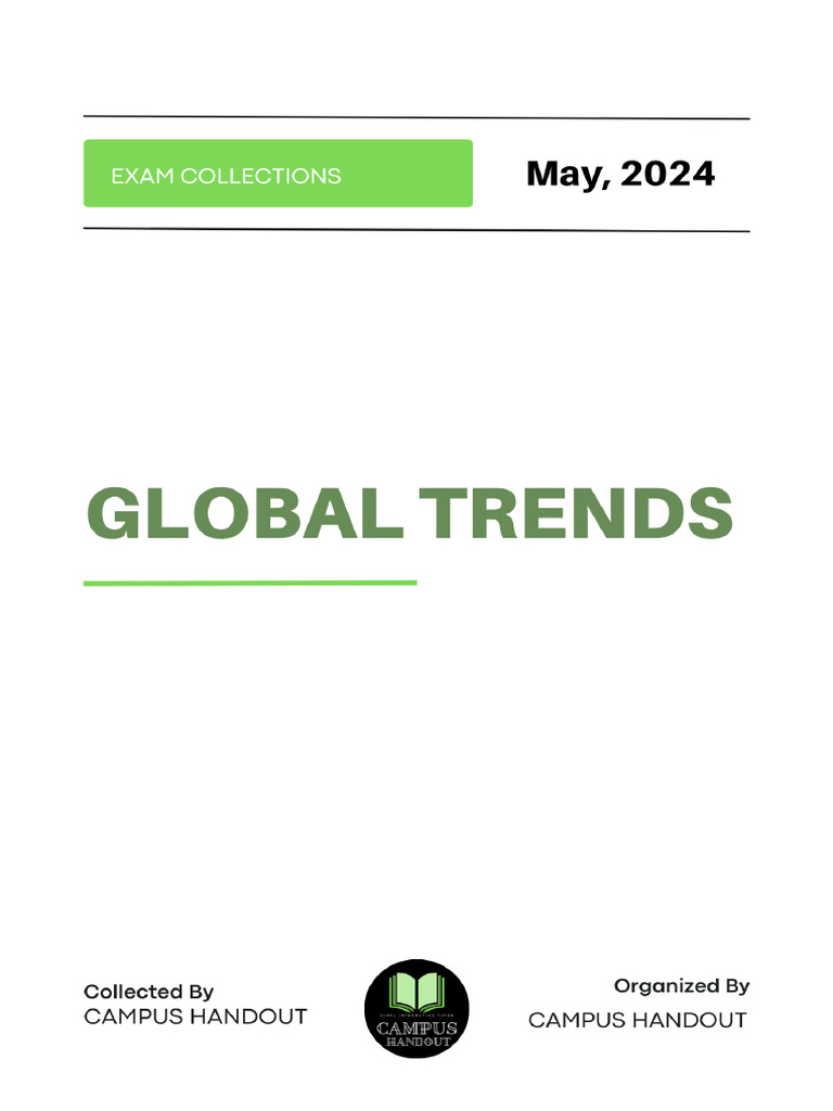 University Exam Questions on Global Trends | PDF | Capitalism | Market ...