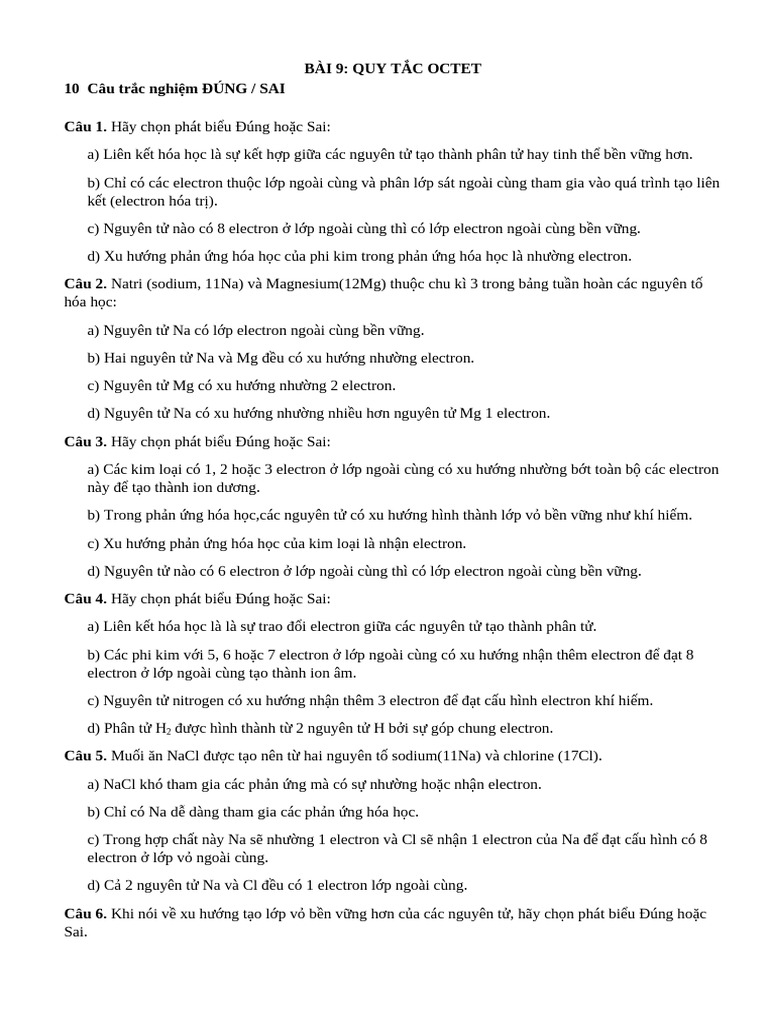 Bai 9 Quy Tac Octet - CD. Le Xuan Hau Ok | PDF