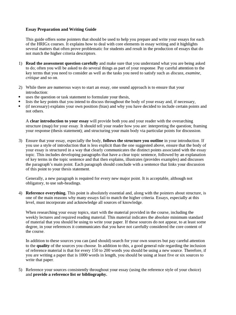 Essay Writing Guide | PDF | Essays | Paragraph