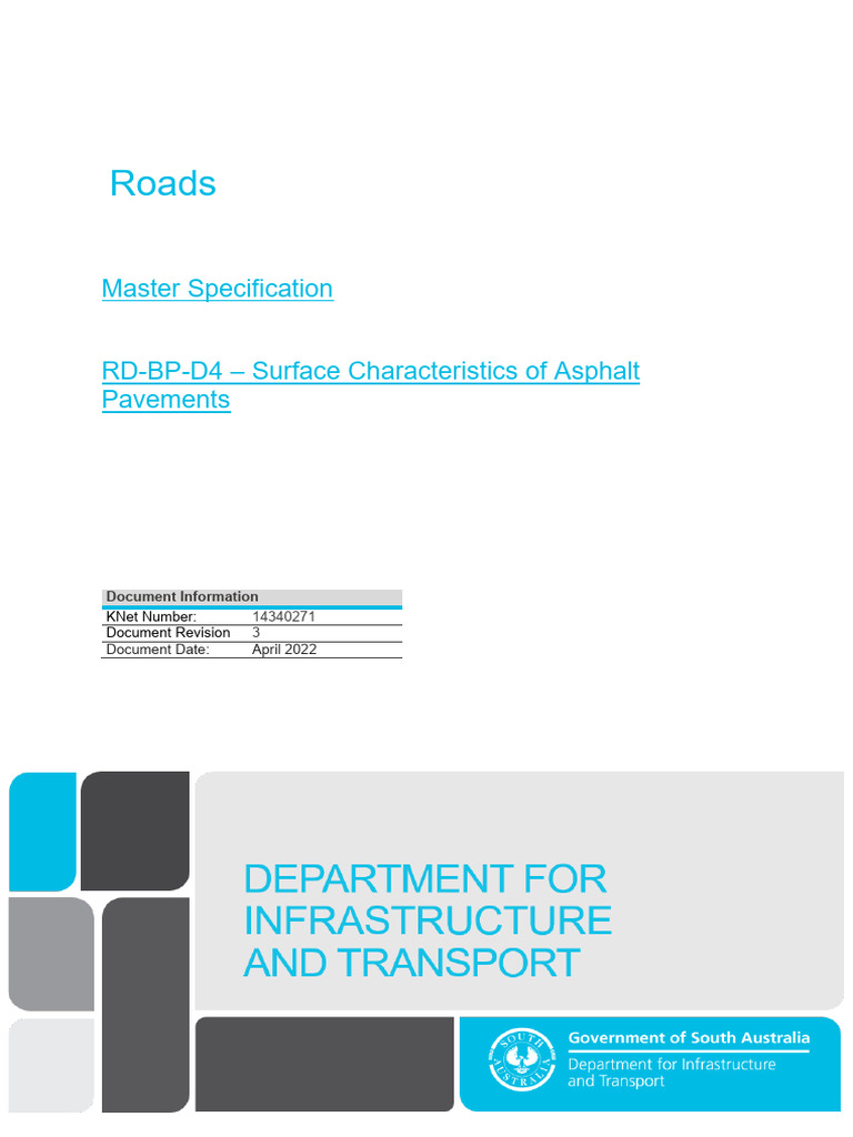 Asphalt Pavement Surface Specs Guide | PDF | Road | Road Surface