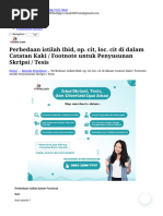 Perbedaan Ibid, Op. Cit, dan Loc. Cit | PDF