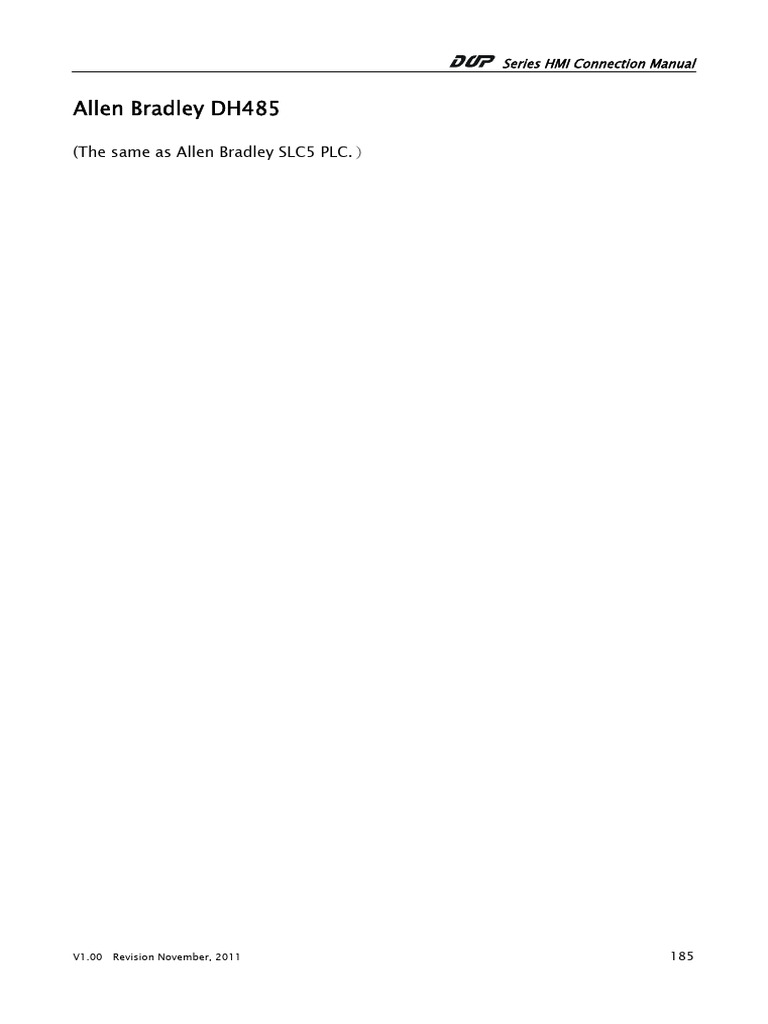 Allen Bradley DH485 - ENG | PDF