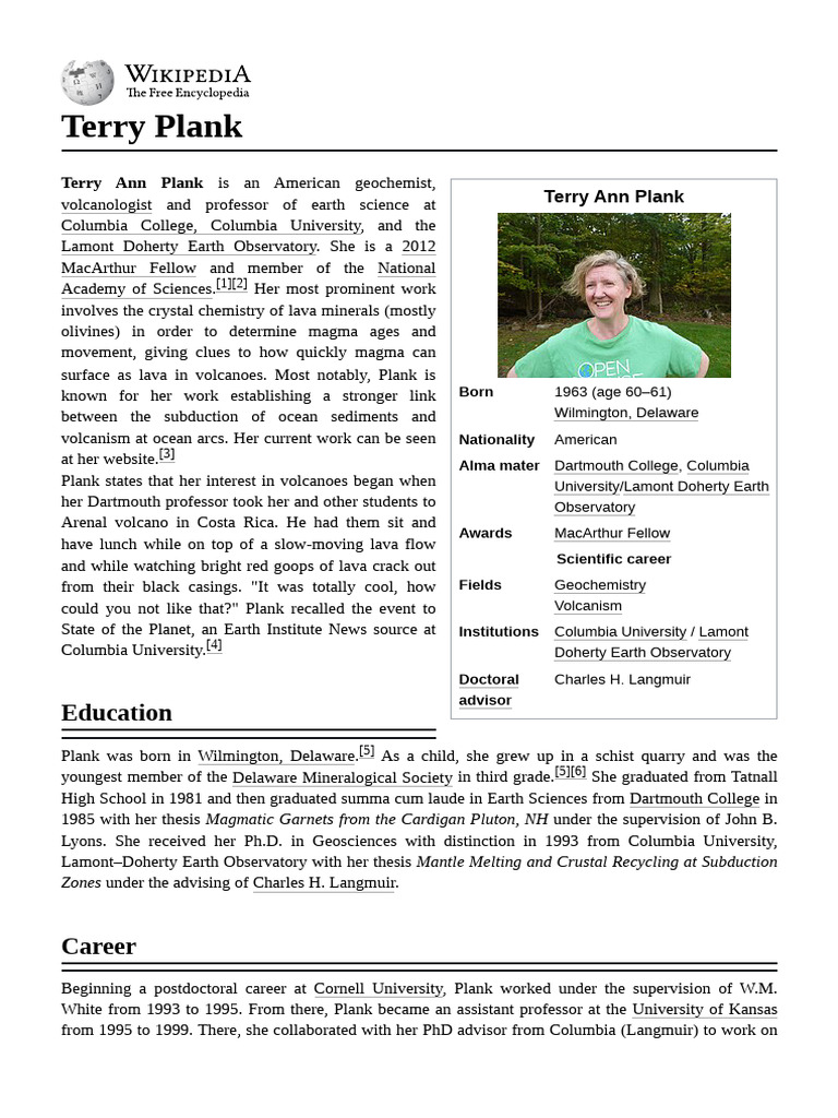 Terry_Plank | PDF | Geology | Earth Sciences