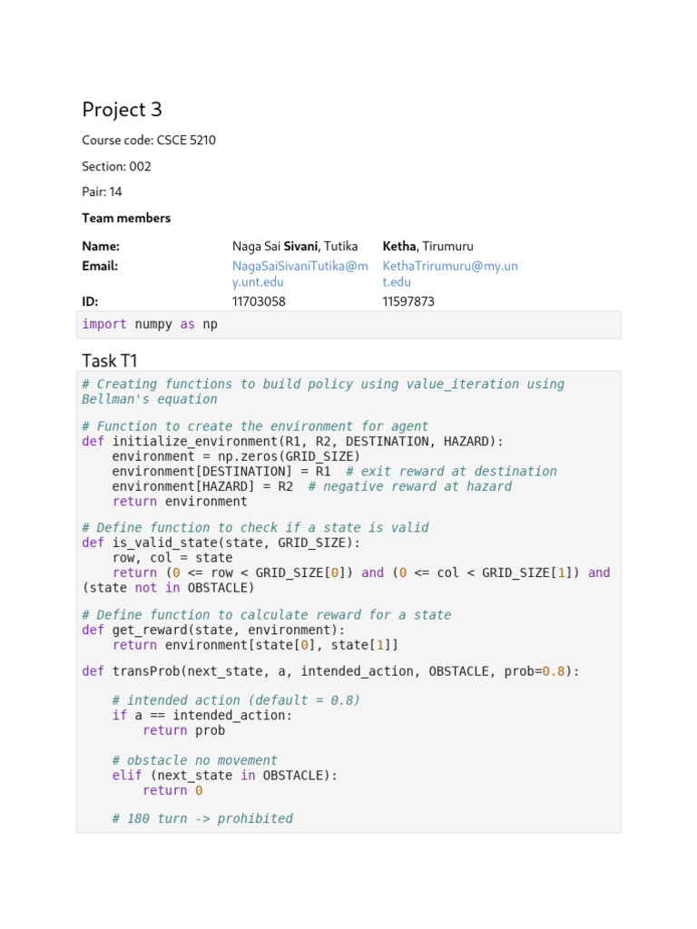 Reinforcement Learning - Project 3 | PDF | Theoretical Computer Science | Algorithms