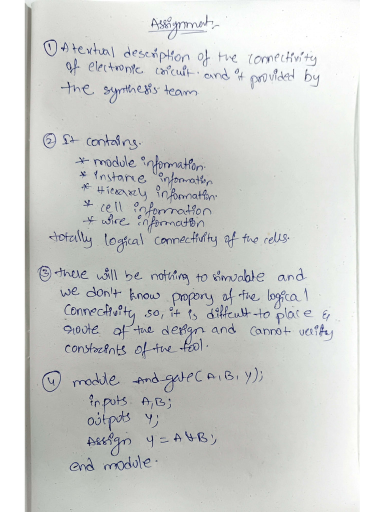 Netlist Assignment | PDF