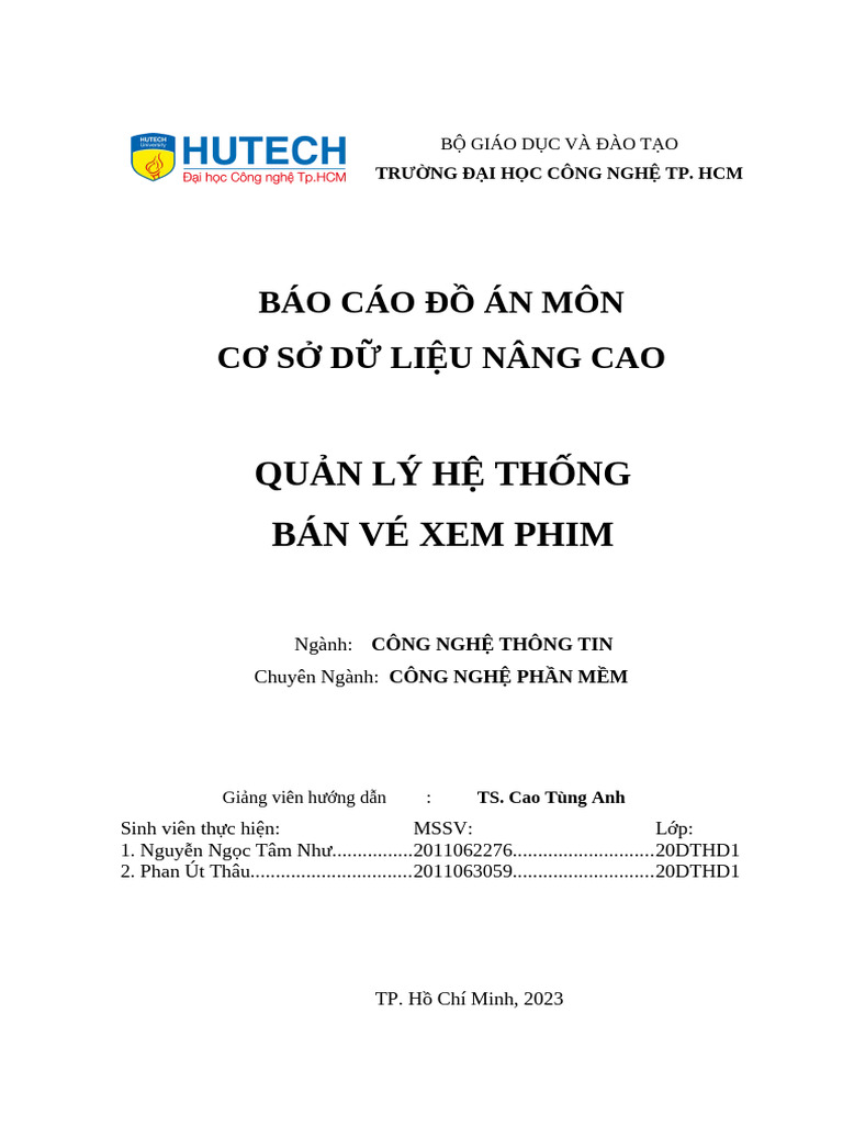 Nhom 5 - BaoCao - CSDLNC | PDF