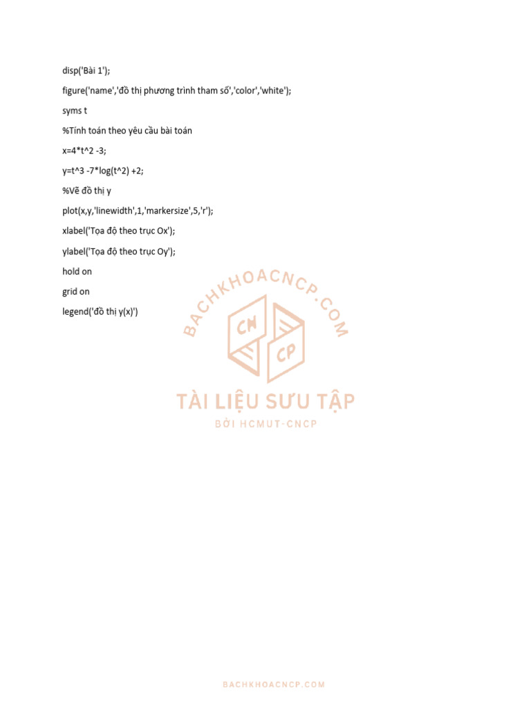 Code Matlab Problem 1 | PDF