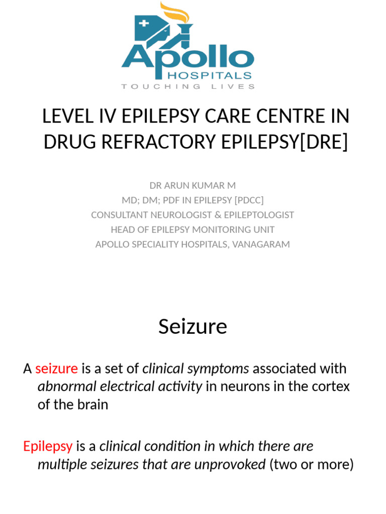 LEVEL IV Epilepsy Center | PDF | Epilepsy | Electroencephalography