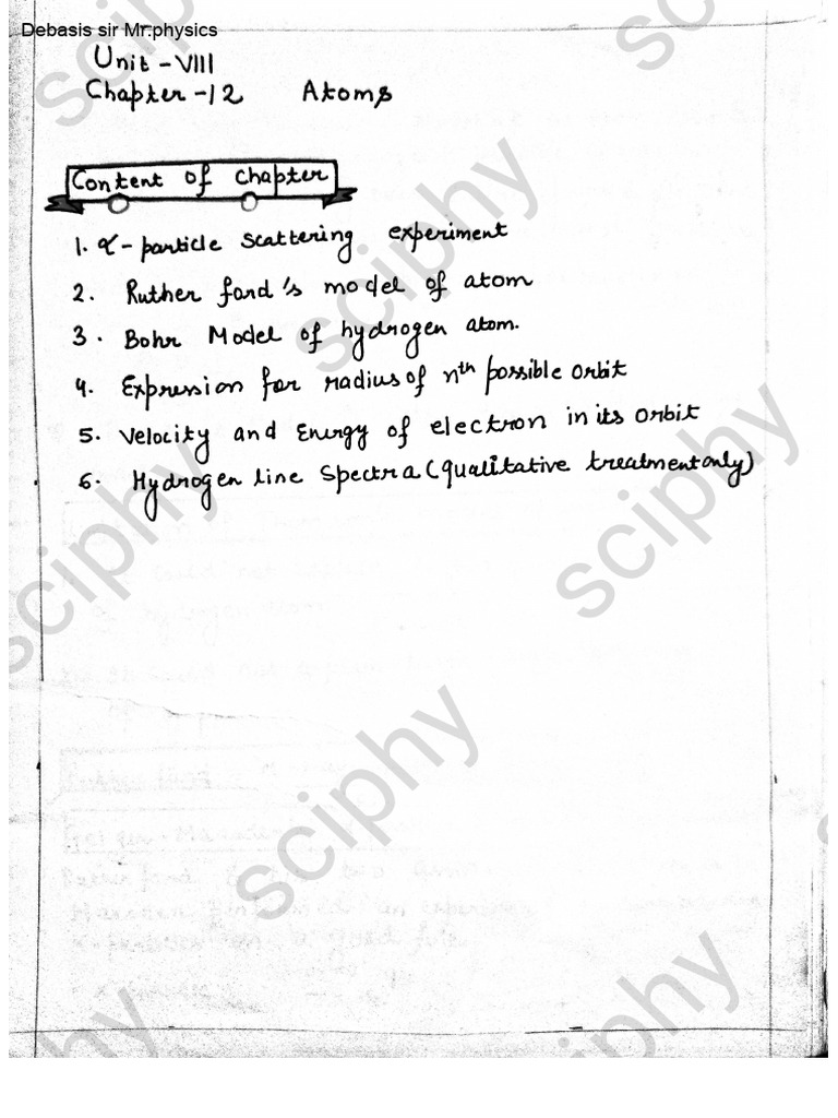 Atom & Nuclei Debasis | PDF