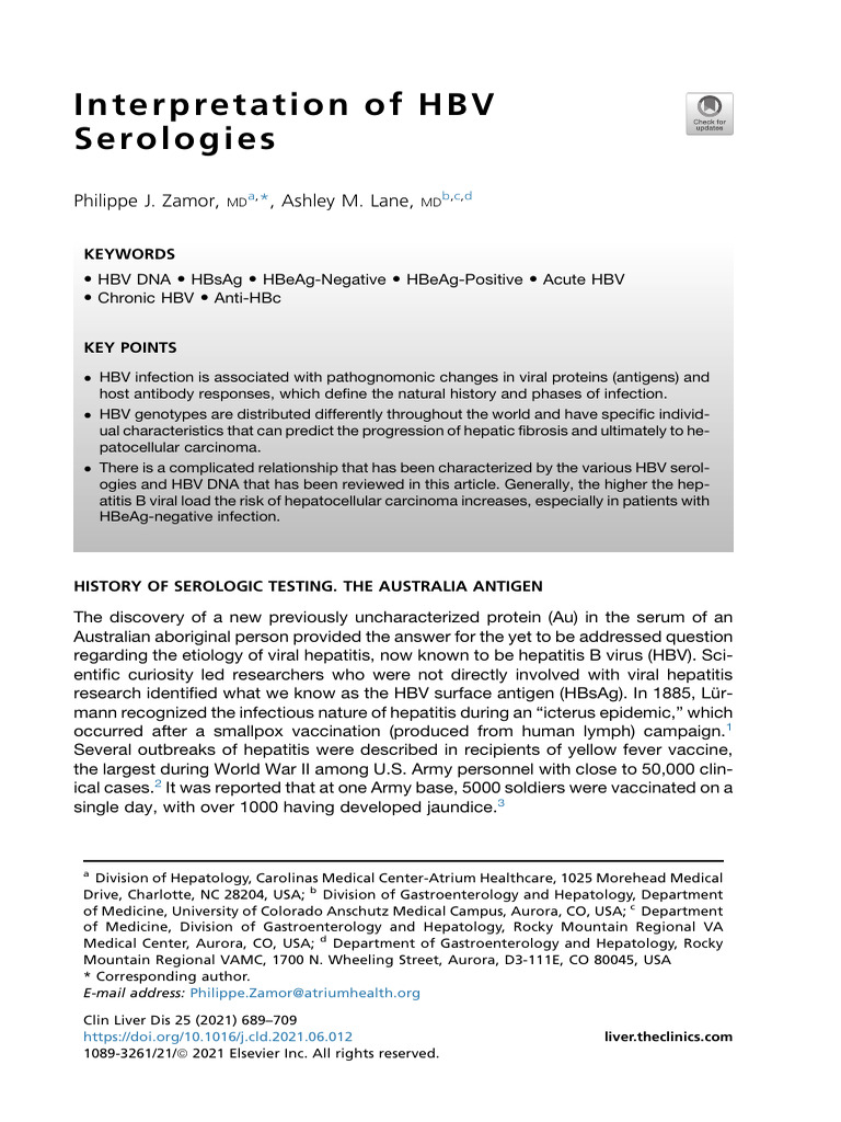 philippe-j-zamor-interpretation-of-hbv-serologies-2021 | PDF ...