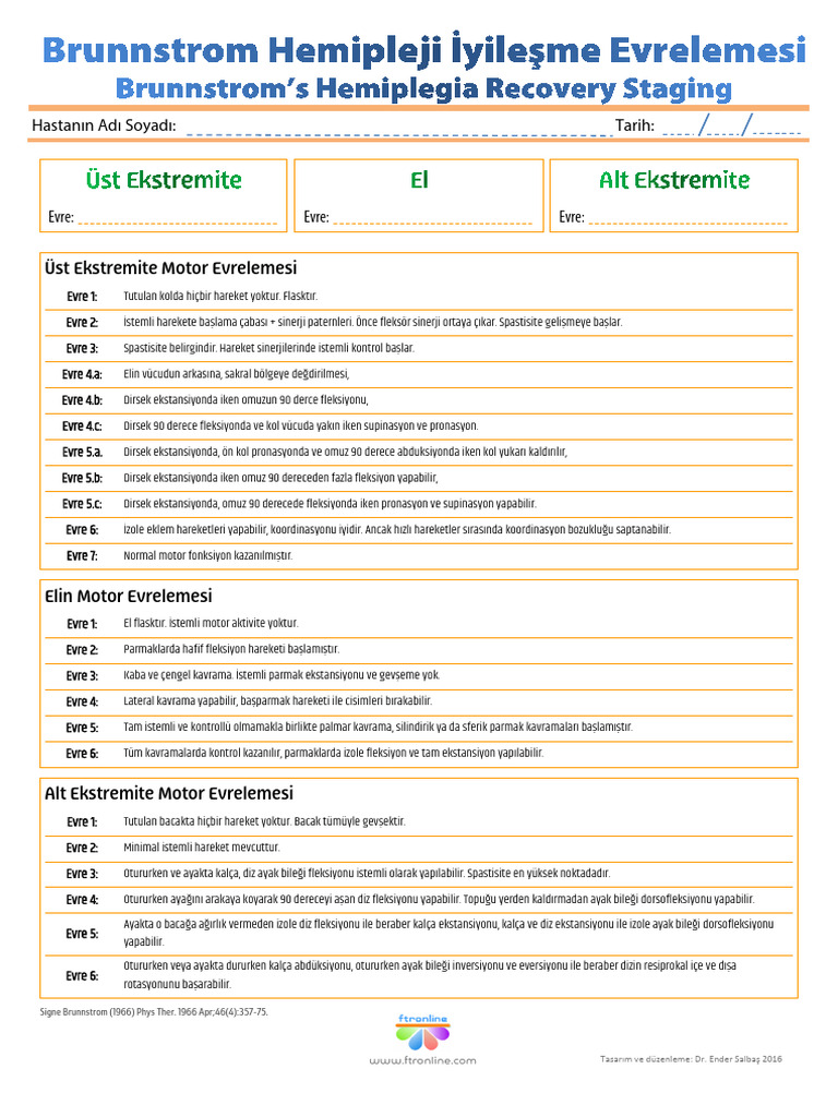 Brunnstrom Evrelemesi Ftronline | PDF