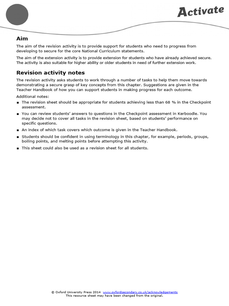Chemistry Chapter1 Checkpoint | PDF | Chlorine | Iodine