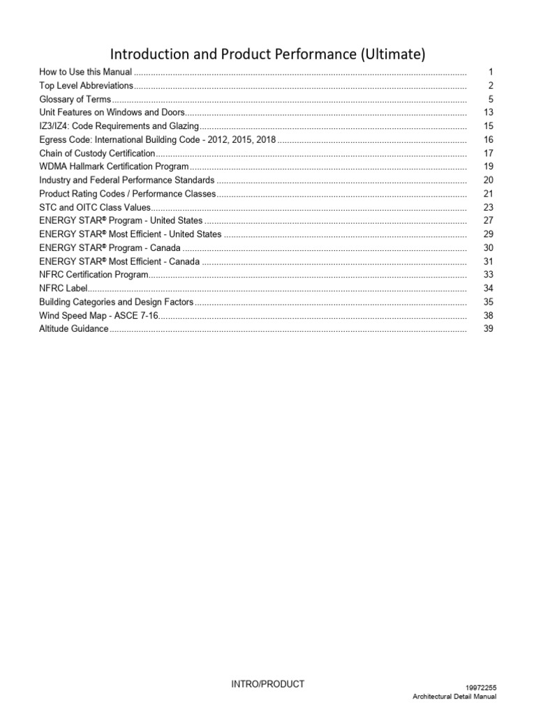 Adm Ultimate Product Performance | PDF | Window | Door