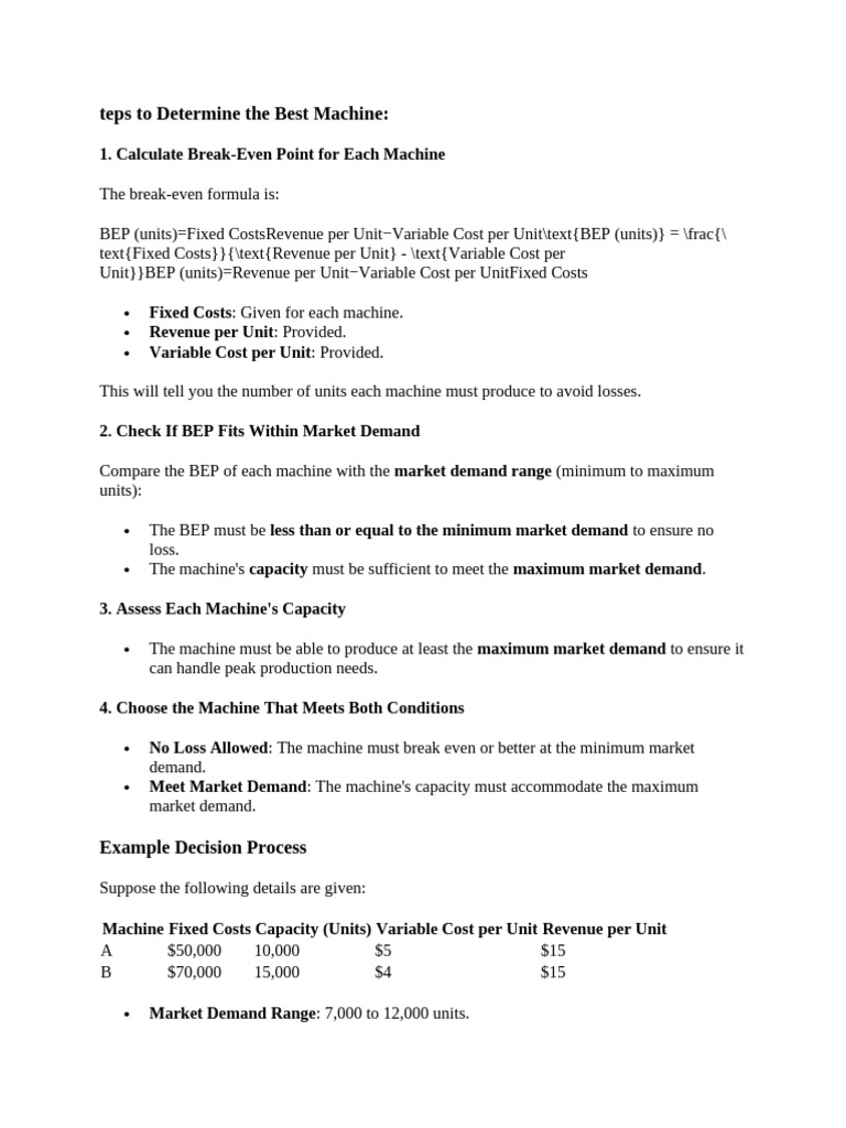 bep | PDF | Economics | Business Economics