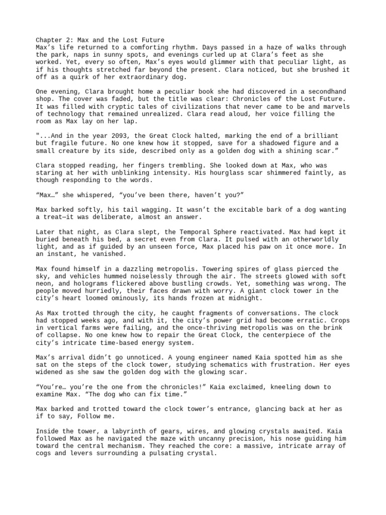 Max the time traveling terrier chapter2 | PDF