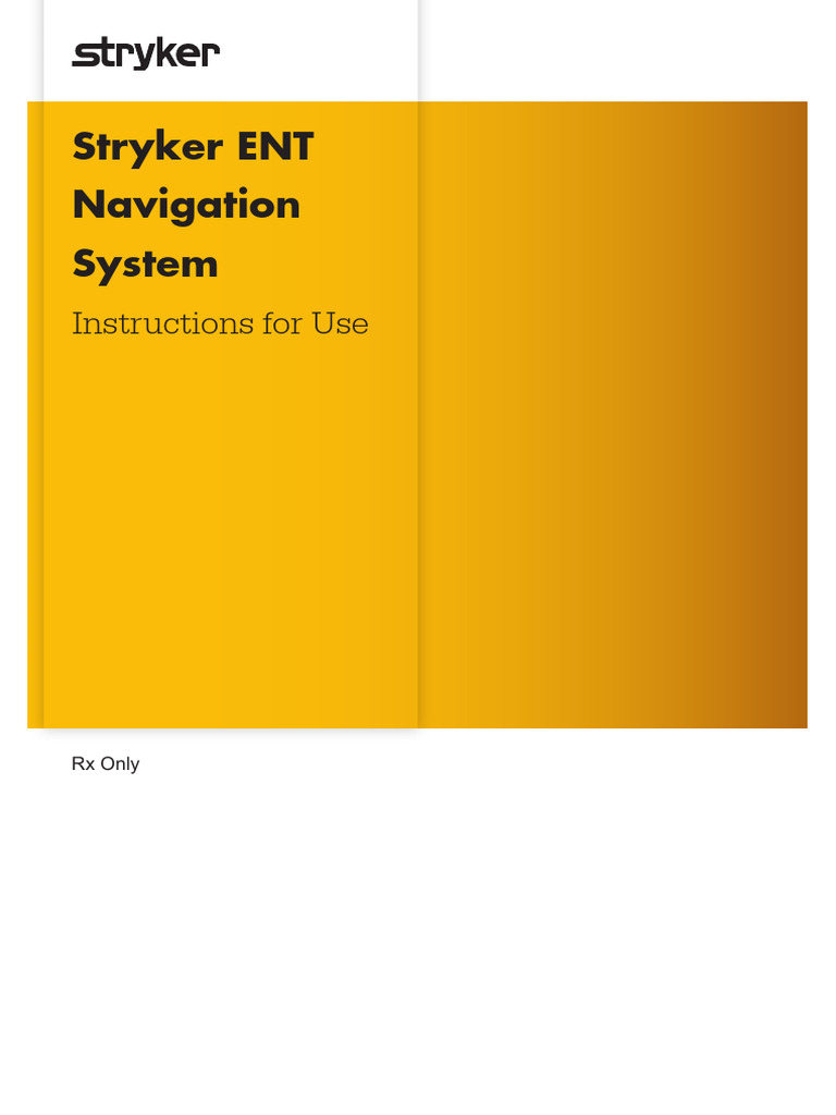 Stryker ENT Navigation System Guide | PDF | Medical Device | Ct Scan