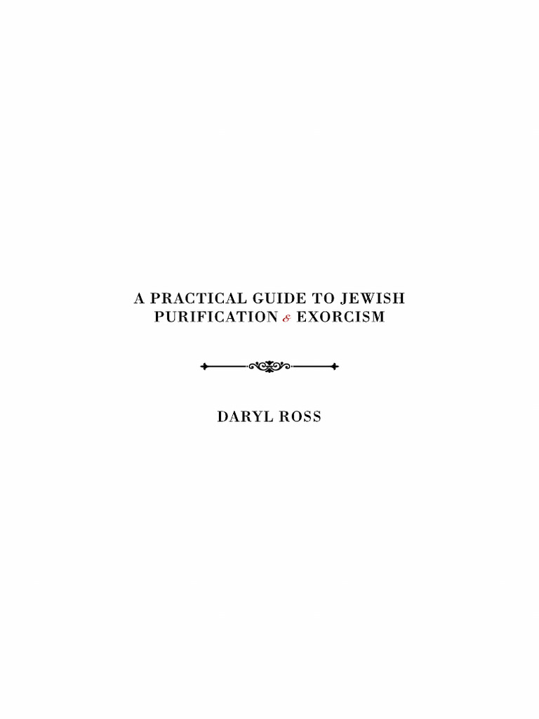 A Practical Guide To Jewish Purification | PDF