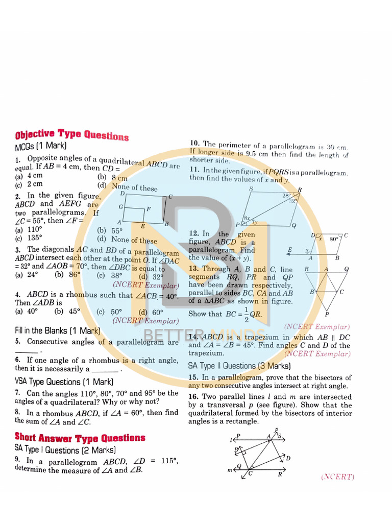 Quadrilaterals | PDF | Classical Geometry | Euclidean Plane Geometry