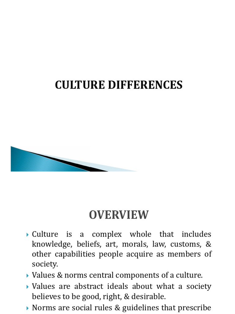 Culture Differences | PDF | Society | Morality