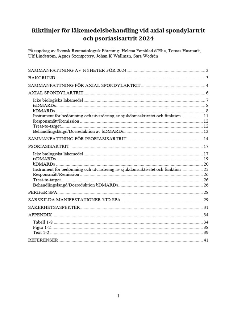 Riktlinjer Axspa Psa 2024 | PDF